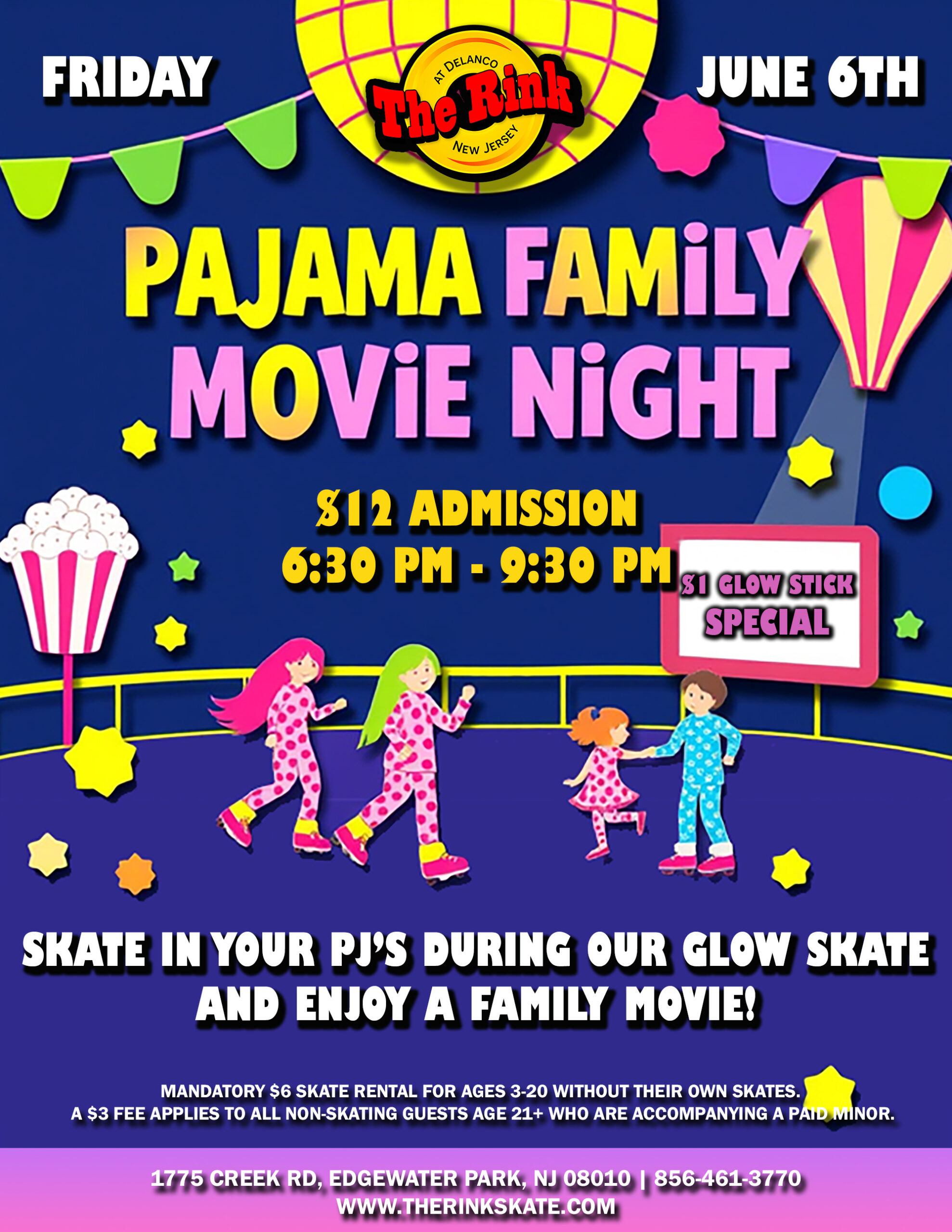 6.6.25 Pajama Family Movie Night - The Rink Skate